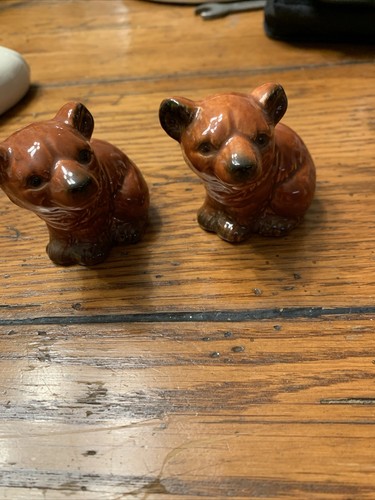 Vintage Late 70's 2 Goebel Porcelain Brown Bears Cub Figurine West ...