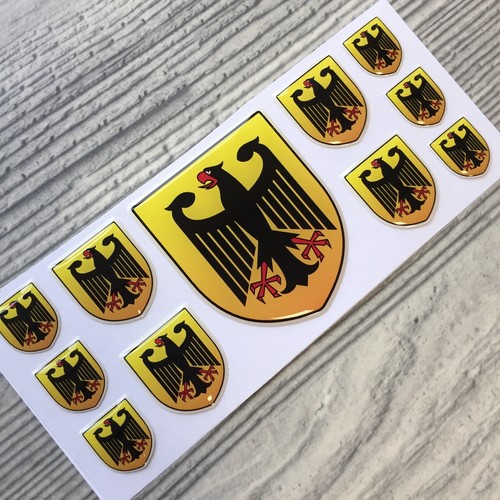 Germany German coat of arms domed emblem decal stickers car tuning | eBay