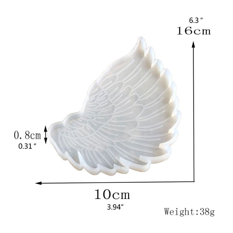2Pieces Angel Wing Shaped Silicone Resin Molds Tray Epoxy Resin Casting ...