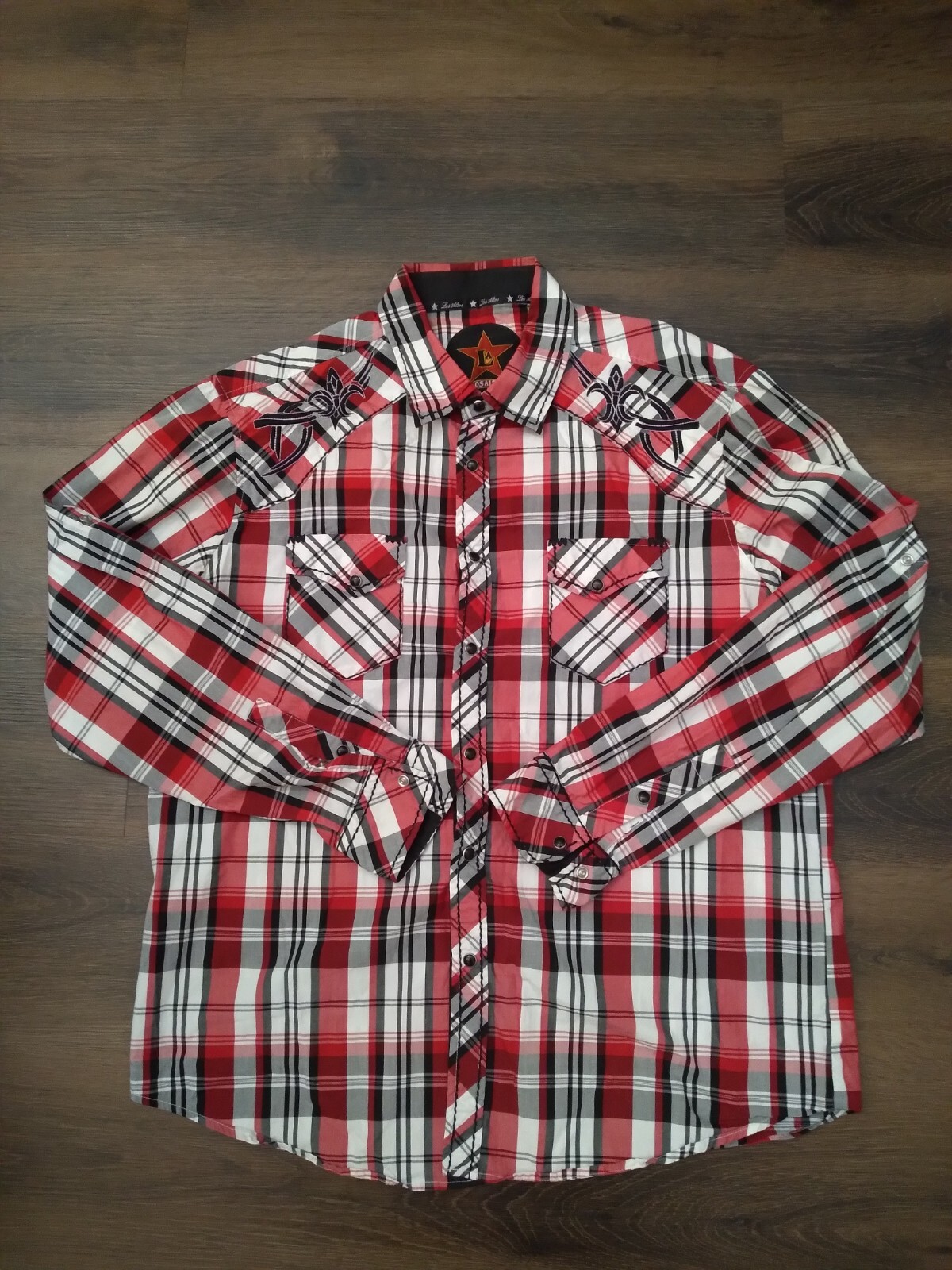 Los Altos Mens Shirt Multicolor Long Sleeve Size Xxl Embroidered | eBay