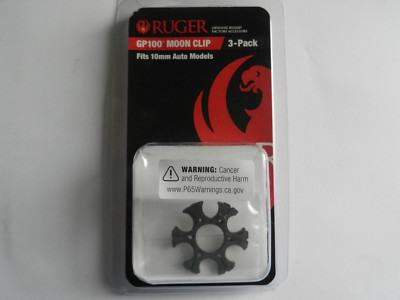 Ruger Moon Clips; Made for GP100 10mm Revolver; Pack of 3 Clips; 90661 ...