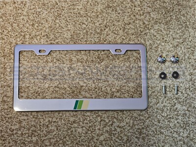 Toyota Retro Stripes Green I Chrome Steel US/Canada License Plate Frame ...