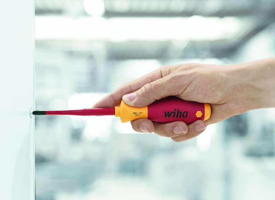 Wiha Pozidrive Screwdriver PZ2 100mm 1000v VDE Electrician SoftFinish ...