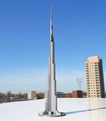 Burj Khalifa - Dubai, UAE Scaled 100% Accurate Model Miniature Tabletop ...