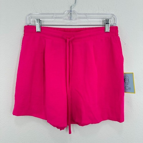 CeCe Neon Hot Pink Drawstring Waist Shorts Womens Casual Summer ...