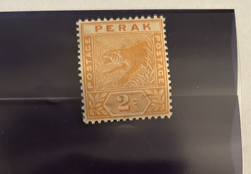 2c Perak Stamp - Malaysia States 1895, Orange Tiger, MNH | eBay