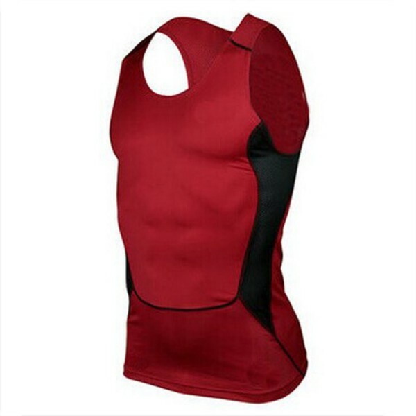 Men Sports Compression Sleeveless Shirt Tank Top Vest Base Layer Tights ...