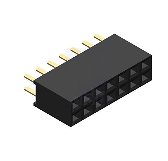 10PCS 2x7 14 Pin 2.54mm Double Row Female Straight Header Pitch Socket ...