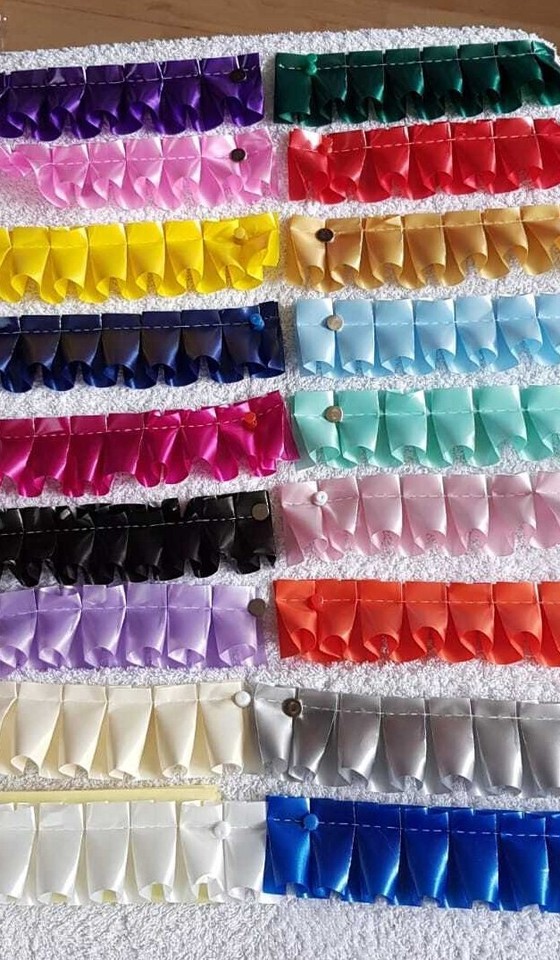 Easy Pleat Ribbon 18 Colours 3 Lengths Pre-Pleated Floristry Tributes ...