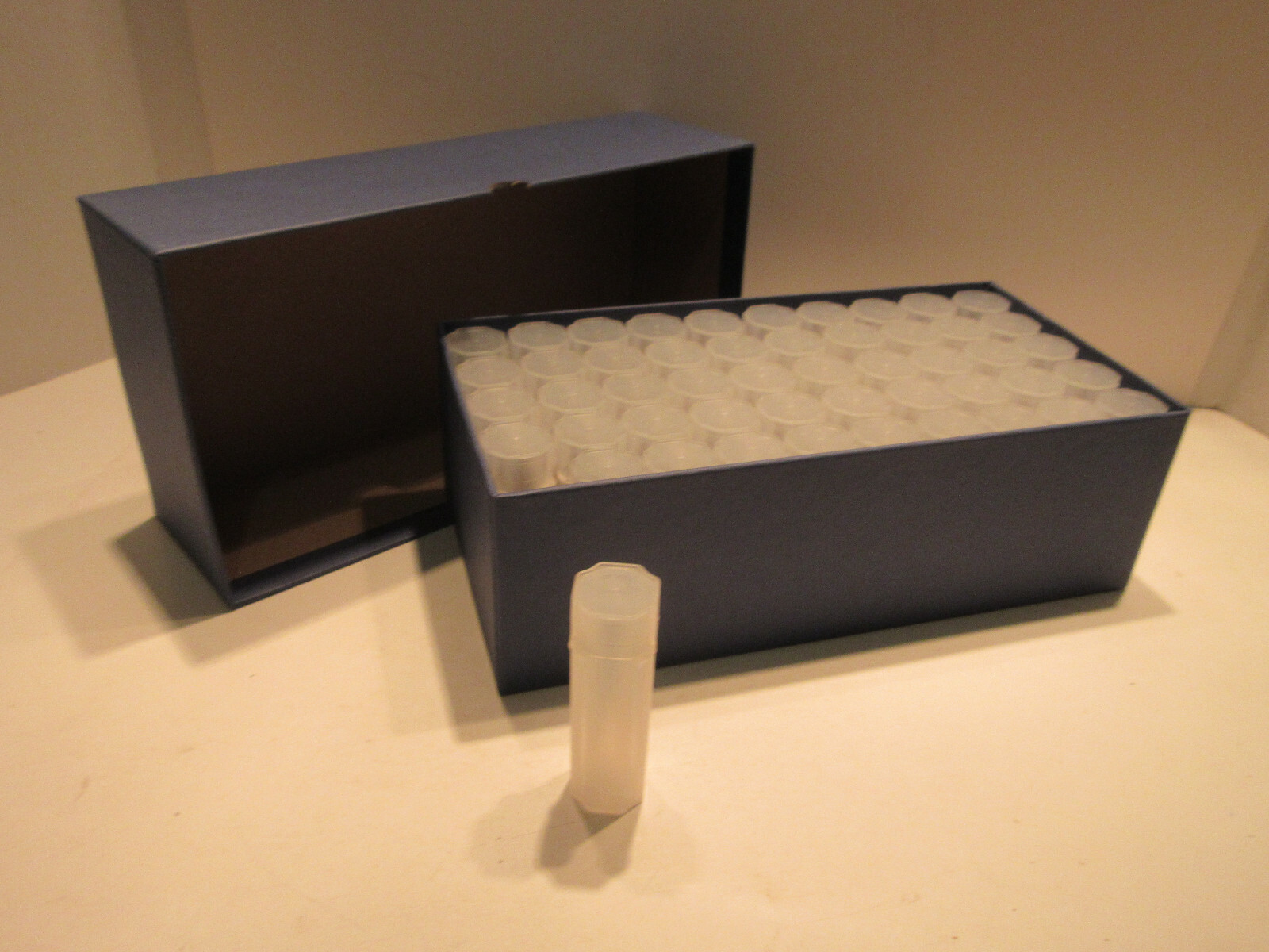 Guardhouse Nickel Coin Tube Blue Storage Box w/ 50 Guardhouse Square ...