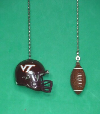 VIRGINIA TECH CEILING FAN PULL CHAIN SET HELMET AND FOOTBALL | eBay