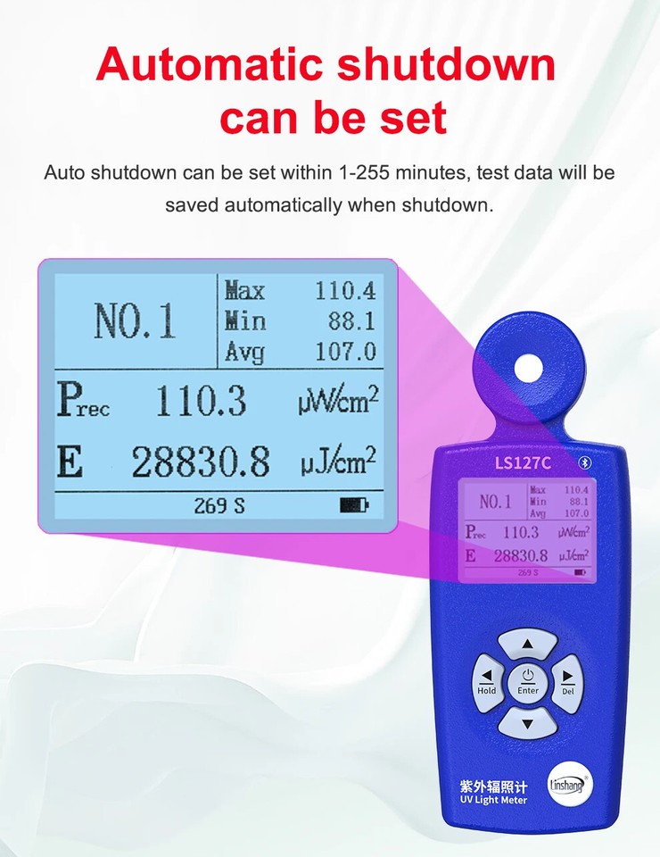 Uv Meter Digital Uvc Light Radiometer 254nm Germicidal Lamp High ...