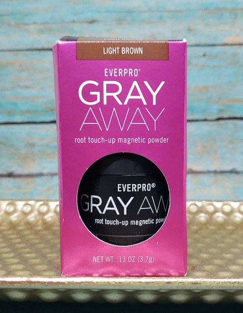 Everpro Gray Away Root Touch up Magnetic Powder Light Brown 13oz for ...
