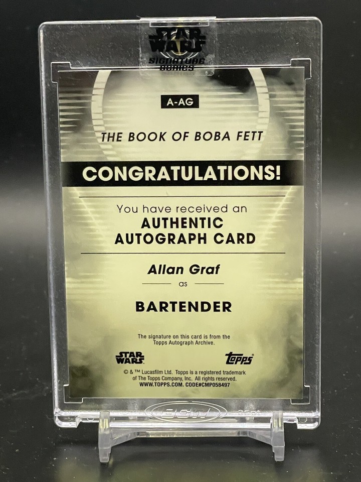 2023 Star Wars Signature Series A-AG Allan Graf as Bartender Authentic ...