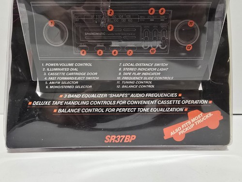 Sparkomatic AM FM Stereo Cassette Deck Player For Car Or Truck SR37 BP ...