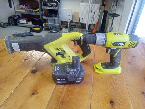 Ryobi P515 18V Cordless Reciprocating Saw P271 Drill And 18v 4ah ...