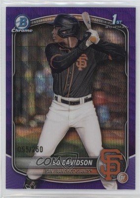 2025 Bowman Chrome Prospects Purple Wave Refractor /250 Bo Davidson ...