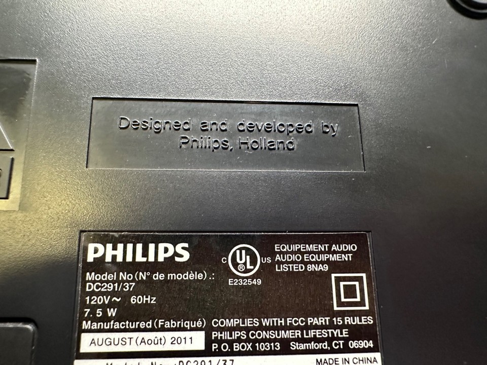 Philips DC291/37 30 Pin Docking Station FM Radio Clock Dual Alarm for ...