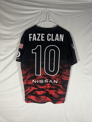 Faze Clan Pro Team Gaming Jersey Red Black Tiger Camo Sz M | eBay