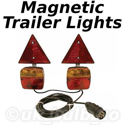 Magnetic Trailer Lights Pods with Reflectors & 8m cable | eBay Australia