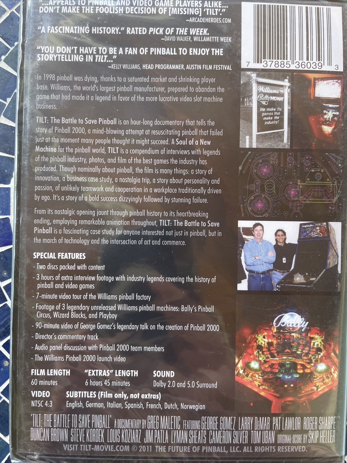 Tilt The Battle to Save Pinball RARE OOP 2 DVD Set Over 6 Hours of ...