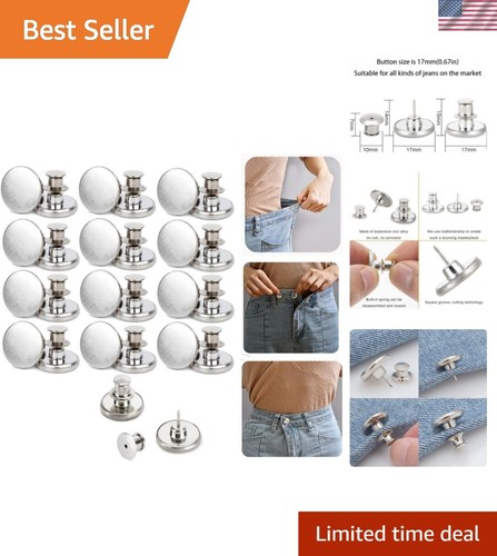12PCS Instant Button Replacement Set - Adjust Your Pants Waist in ...