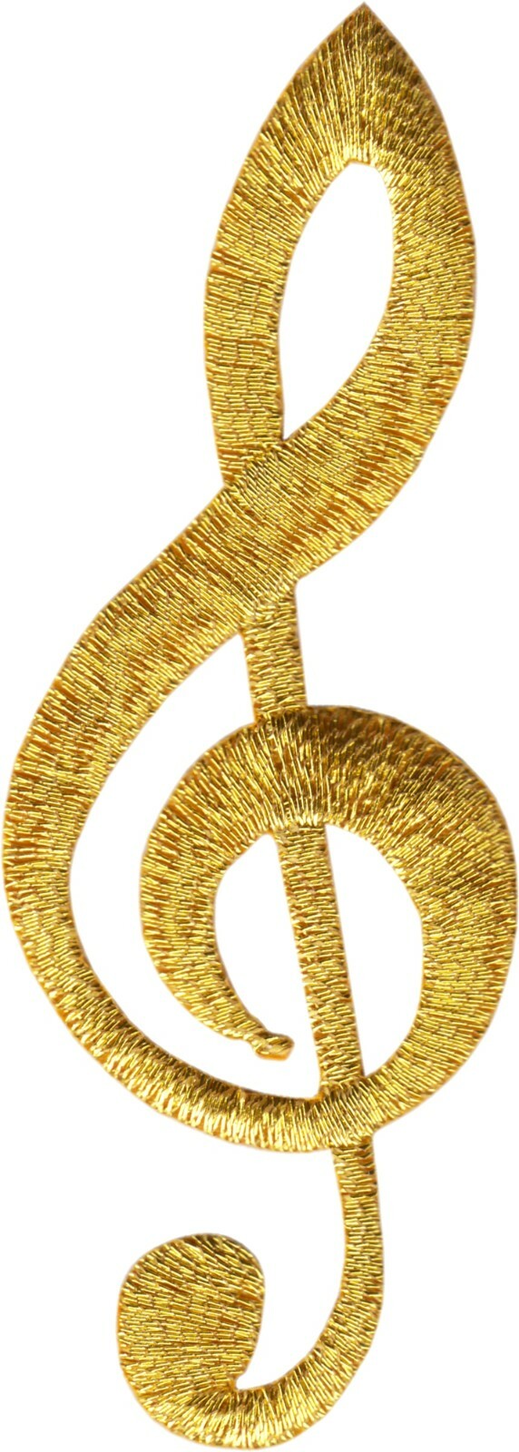 Patch - Gold Treble Clef Sheet Music Note Band Musician Shiny Sew Iron ...