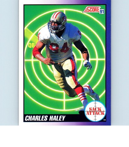 1991 Sack Attack 49ers Charles Haley 656 Score Football Trading Card | eBay