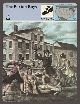The Paxton Boys Story of America Colonial Exploration History Card | eBay