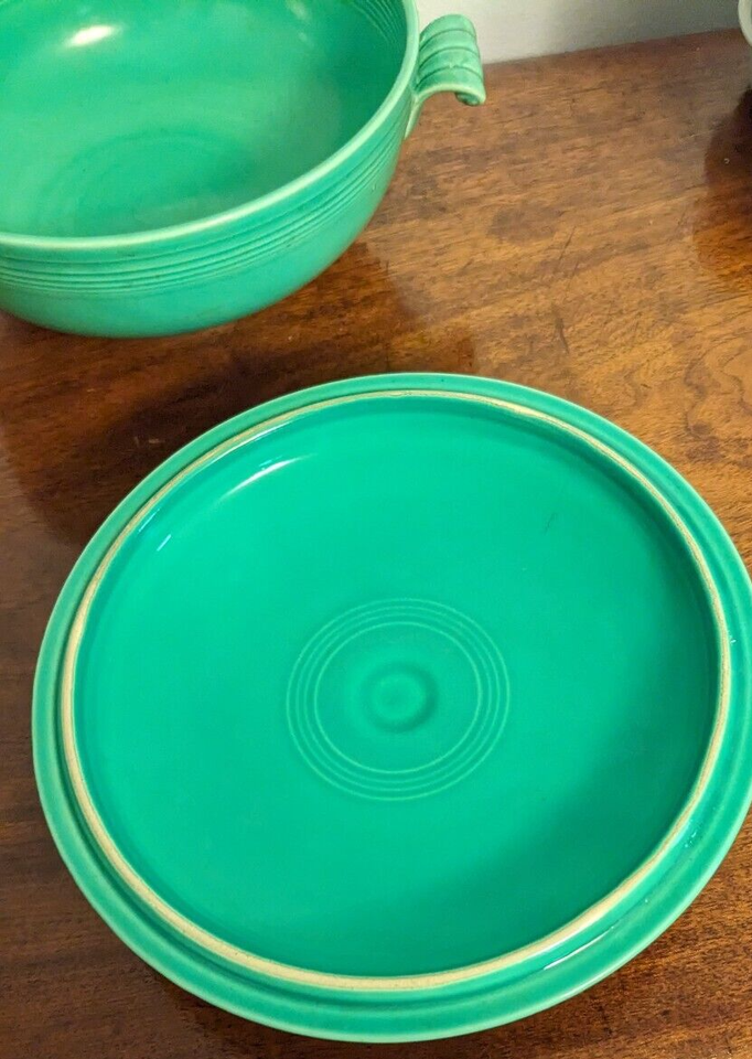 Vintage Green Homer Laughlin Fiesta Casserole | eBay