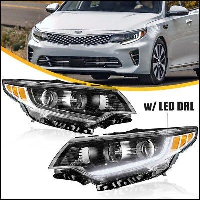 Pair Fit 2016 2017 2018 Kia Optima LED Headlights Headlamp Assembly w ...