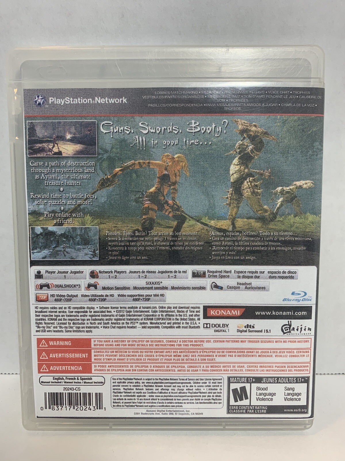 Blades of Time PS3 (Sony PlayStation 3, 2012) No Manual - READ ...
