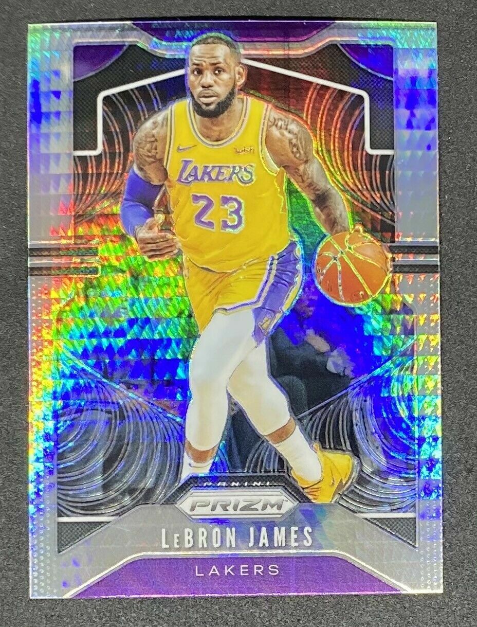 LEBRON JAMES🔥HYPER PRIZM SILVER PRIZM📈2019-20 PANINI PRIZM #129 LAKERS🏆 ...