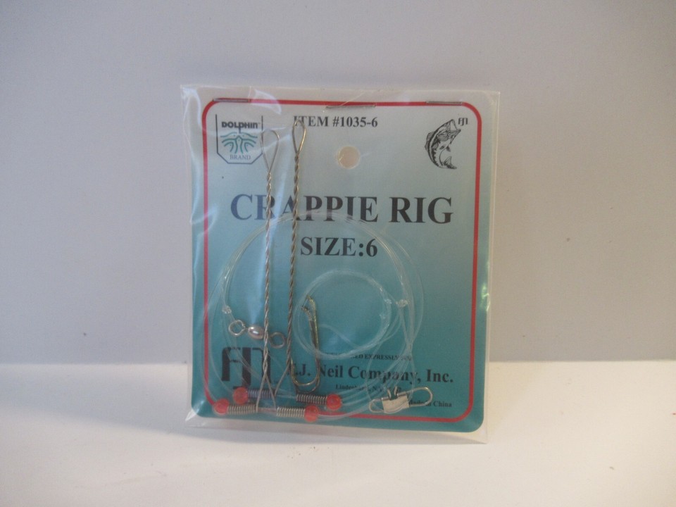 PERCH CRAPPIE PANFISH RIGS 2 DROP HIGH LOW CHOOSE SIZE & QUANTITY SAVE ...
