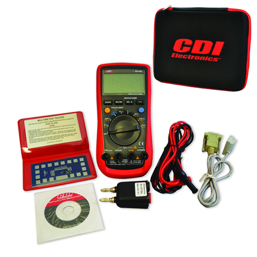 Digital Multimeter with DVA Adapter Ahms Ohm Temp Continuity Beeper CDI ...
