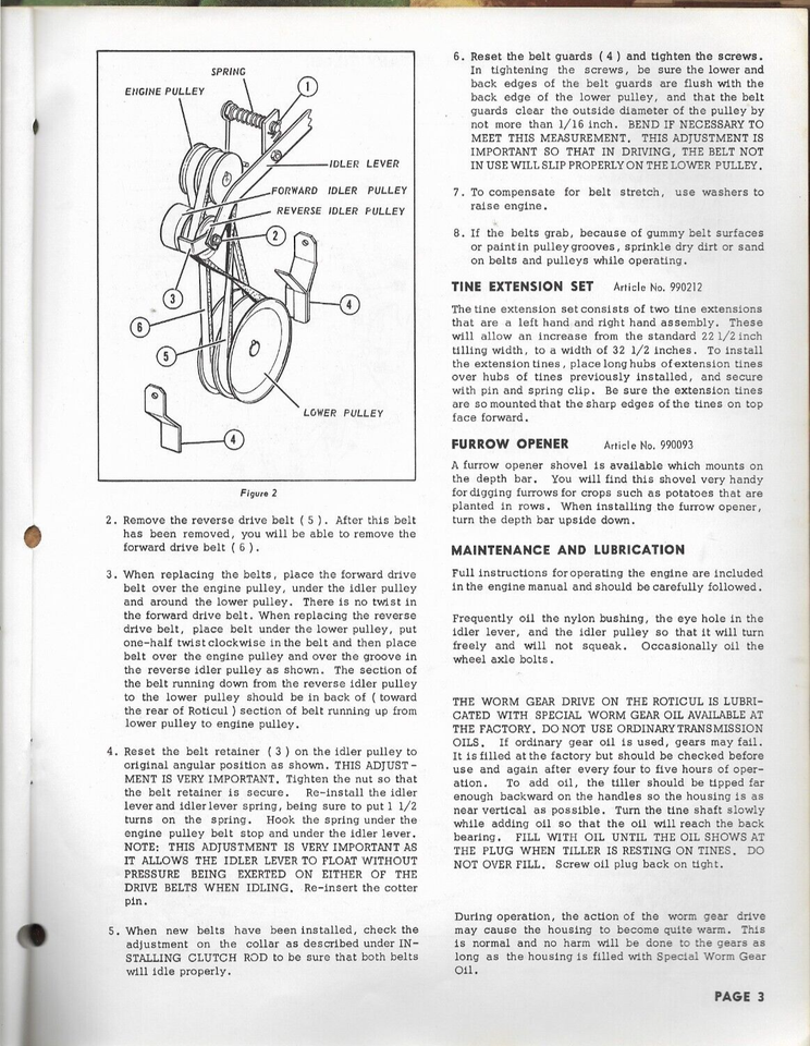 SIMPLICITY ROTICUL REVERSING ROTARY TILLER 990233 Operator's Manual ...