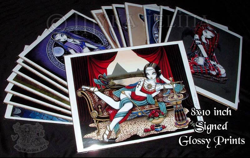 Gothic Vampire Bat Purple Moon Morgan Dark Fairy Signed Myka Jelina Art ...