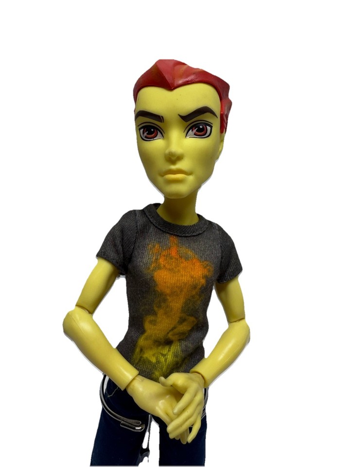 Monster High Doll Burns Yellow Skin Red Hair Boy Doll | eBay