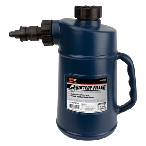 Performance Tool 2 qt Blue Molded Plastic Multi-Purpose Battery Filler ...
