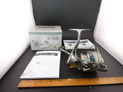 US REEL SUPERCASTER 240SX SPINNING FISHING REEL WITH INSTRUCTION PARTS ...