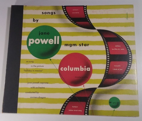 JANE POWELL Songs by MGM Star Vtg 1947 Set of 2 Columbia X-271 Rare ...