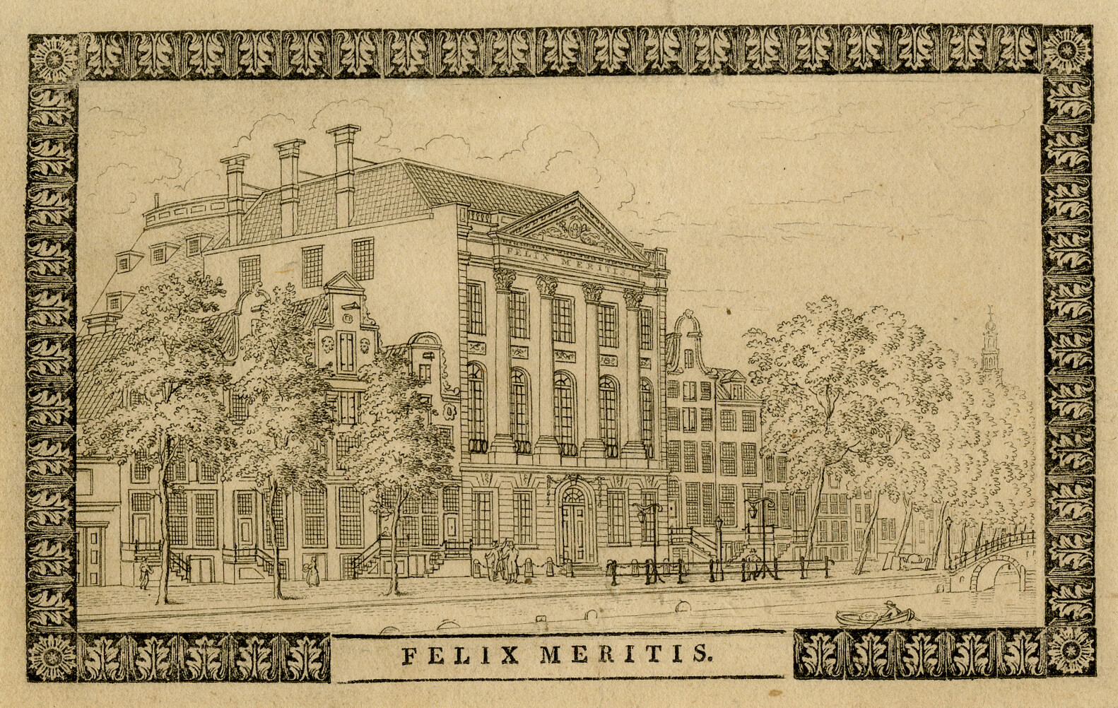 Antique Print-The building of Felix Meritis in Amsterdam-Anonymous-ca ...
