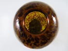 Vintage Hand Blown Art Glass Vase Tortoise Shell Brown Rounded 7.5 Inch ...