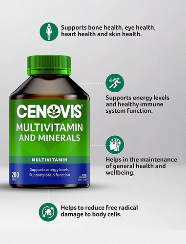 2 x Cenovis Multivitamin and Minerals Tablets Energy Support 200 ...