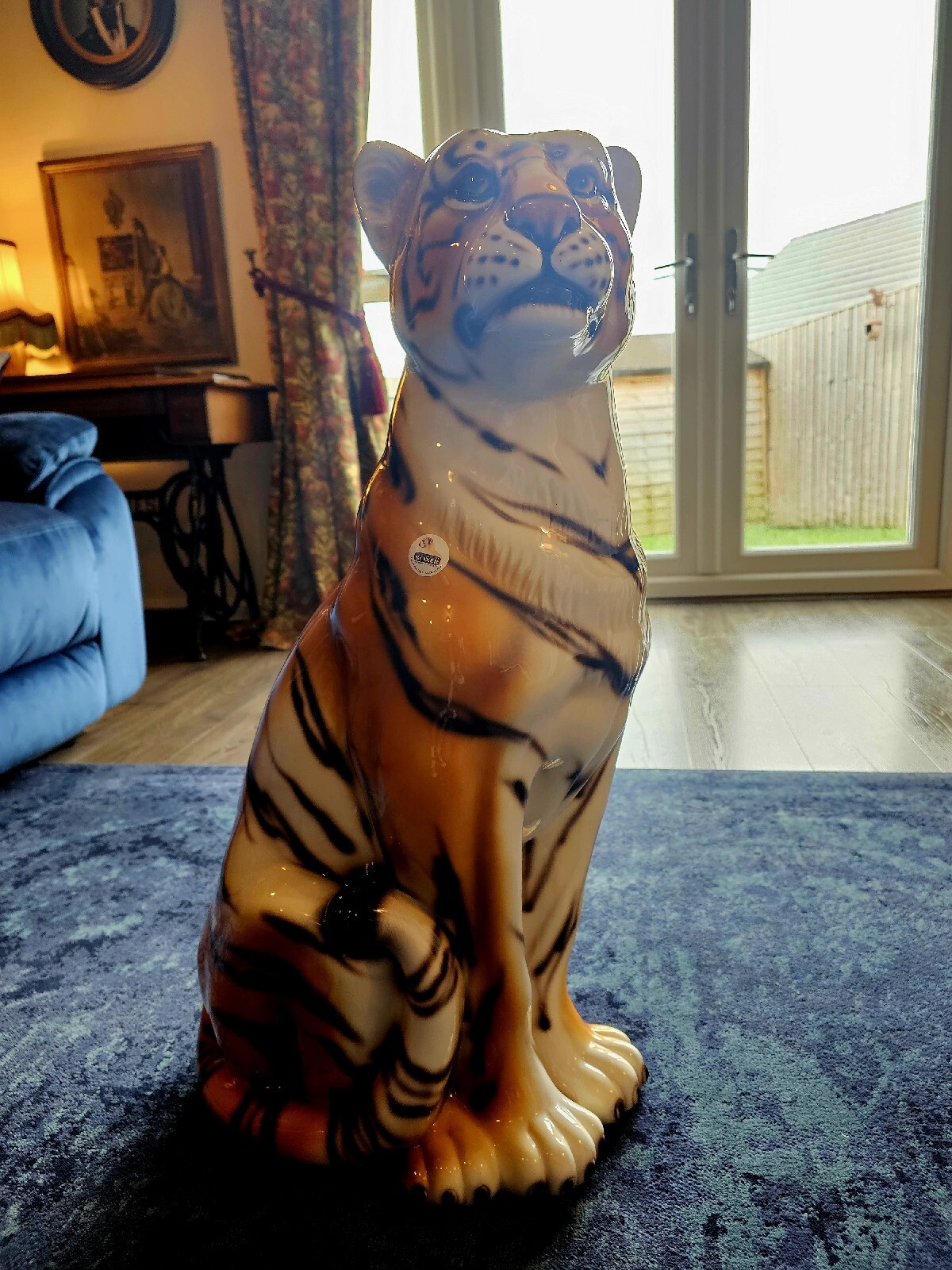 NEW CERAMICHE BOXER ITALIAN CERAMIC LEOPARD LARGE TIGER STATUE ORNAMENT ...