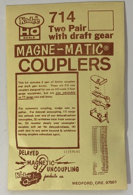 HO Scale Kadee #714 Two Pair With Draft Gear Magne-Matic Couplers | eBay