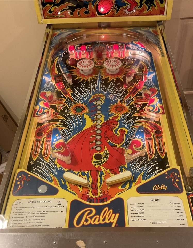 Bally Fireball Pinball Machine Home Model Works Needs Repair Local ...