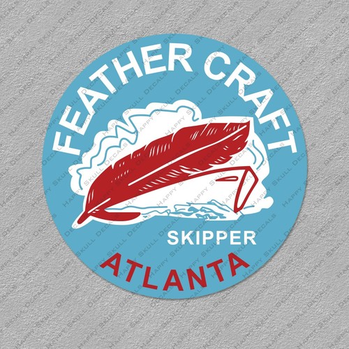 FEATHER CRAFT BOAT SKIPPER DECALS STICKERS 3.5" x 3.5" 1pcs. | eBay