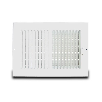 Metal Fab MFCR106W2 10" x 6" Sidewall/Ceiling 2-Way Regester White | eBay
