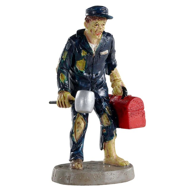 Lemax 02905 ZOMBIE MECHANIC Spooky Town Figurine Halloween Decor Figure ...
